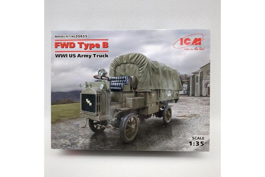 ICM WWI US Army Truck FWD Type B プラモデル 1/34スケール アメリカ陸軍 トラック 35655 未開封品 ...