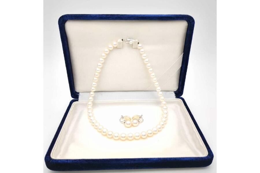 真珠ネックレス イヤリングセット 7mm 31g ホワイト系 K14WG K18WG Pearl 中古入荷しました♪｜2025年01月20日｜静岡県のリサイクルショップ キンバリー藤枝インター店